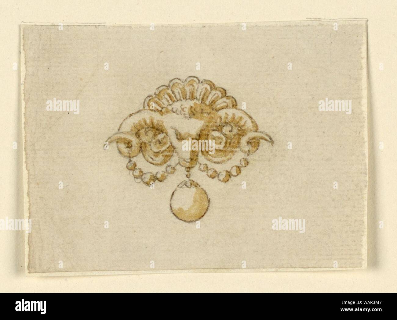 Drawing, Design for a brooch, 1825–50 Stock Photo - Alamy