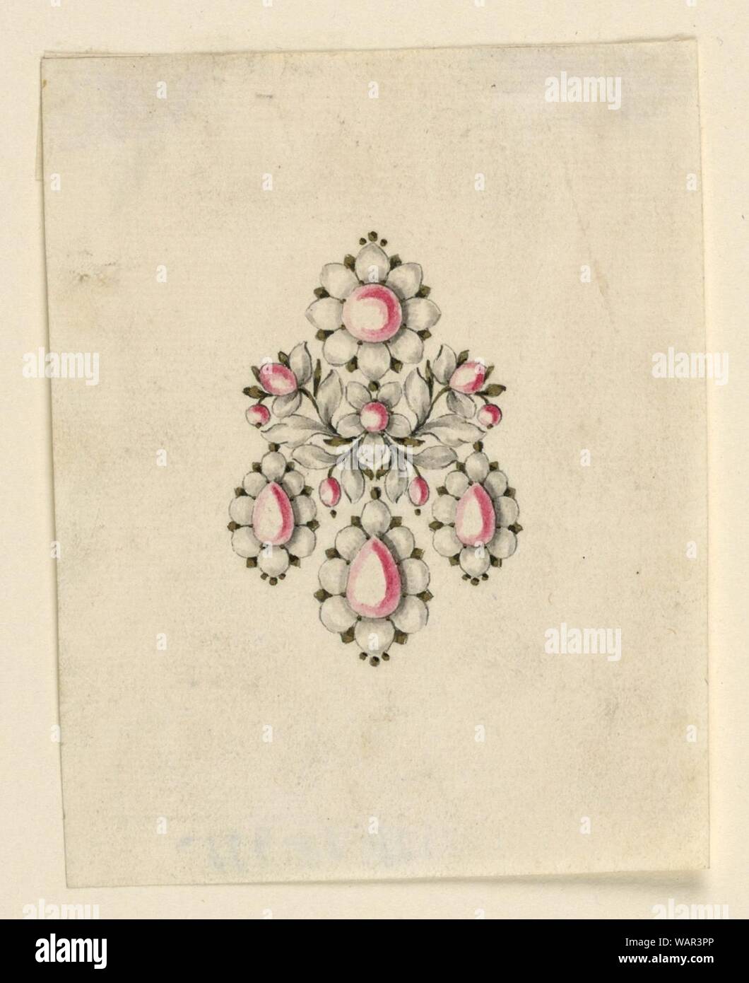 Drawing, Design for a brooch, ca. 1770 Stock Photo - Alamy
