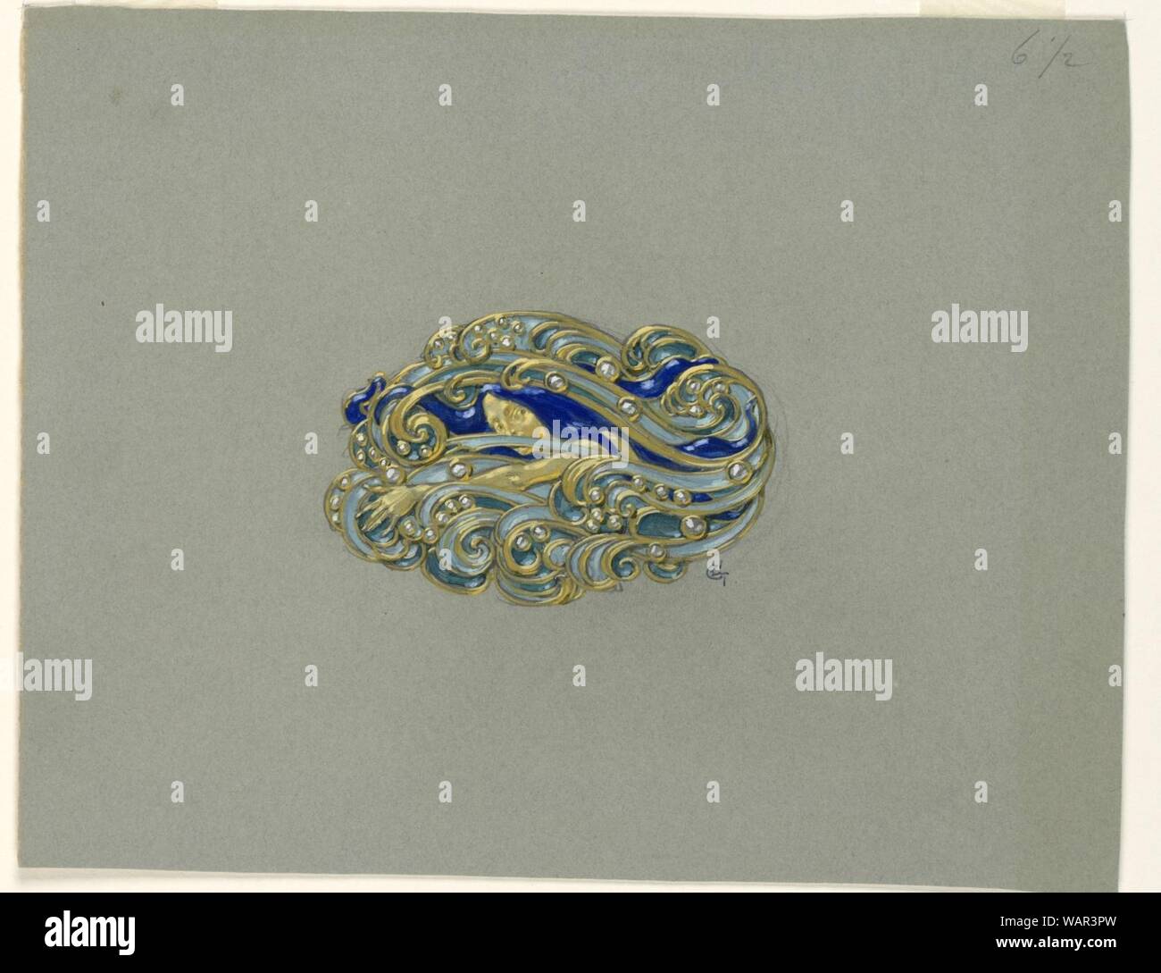 Drawing, Design for a Brooch, ca. 1900 Stock Photo - Alamy