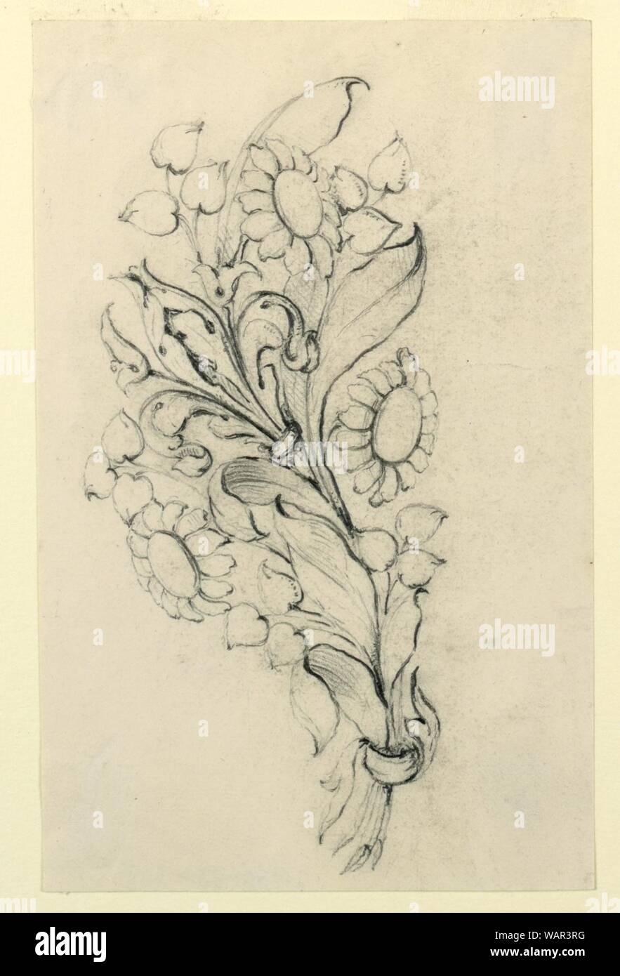 Drawing, Design for a brooch, early 19th century Stock Photo - Alamy