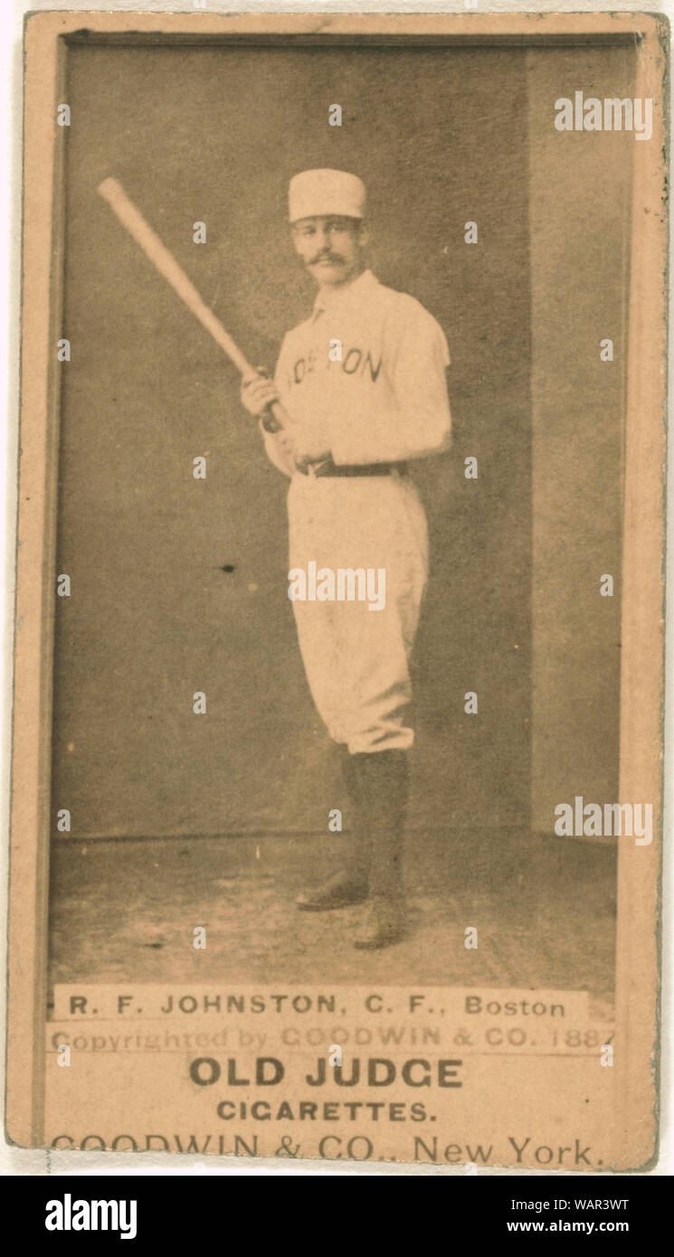 Dick Johnston, Boston Beaneaters, baseball card portrait Stock Photo ...