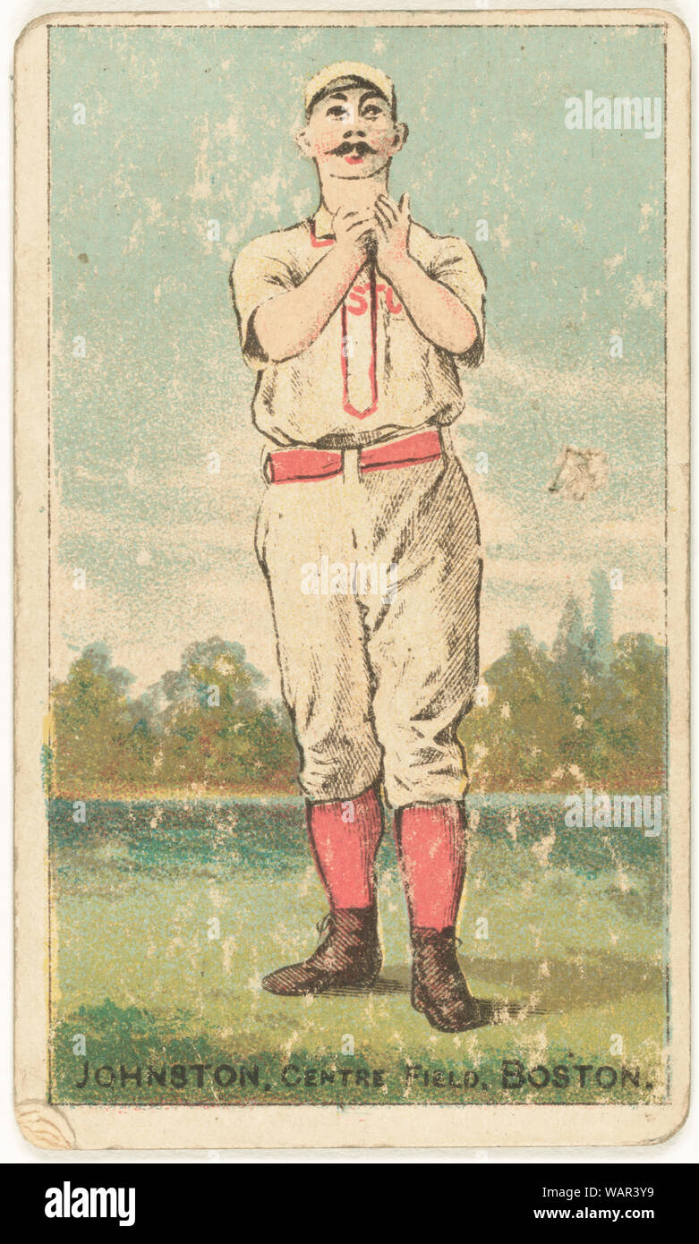 Dick Johnston, Boston Beaneaters, baseball card portrait Stock Photo ...