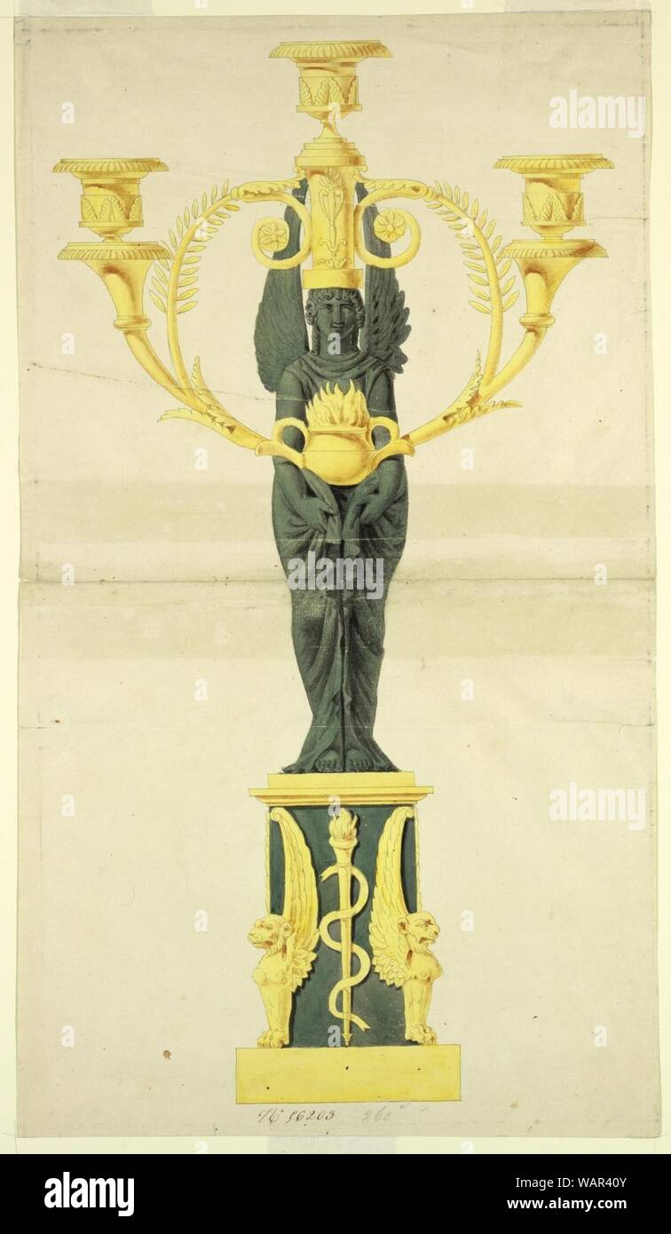 Drawing, Design for a Candlestick, 1800–1825 Stock Photo - Alamy