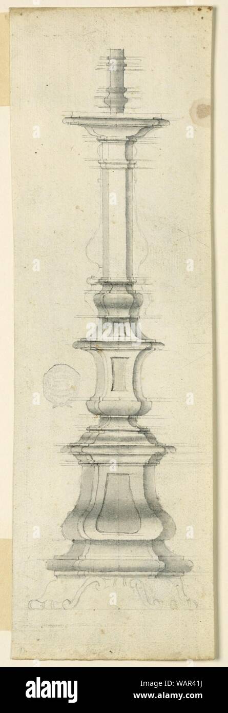 Drawing, Design for a Candlestick, 19th century Stock Photo - Alamy