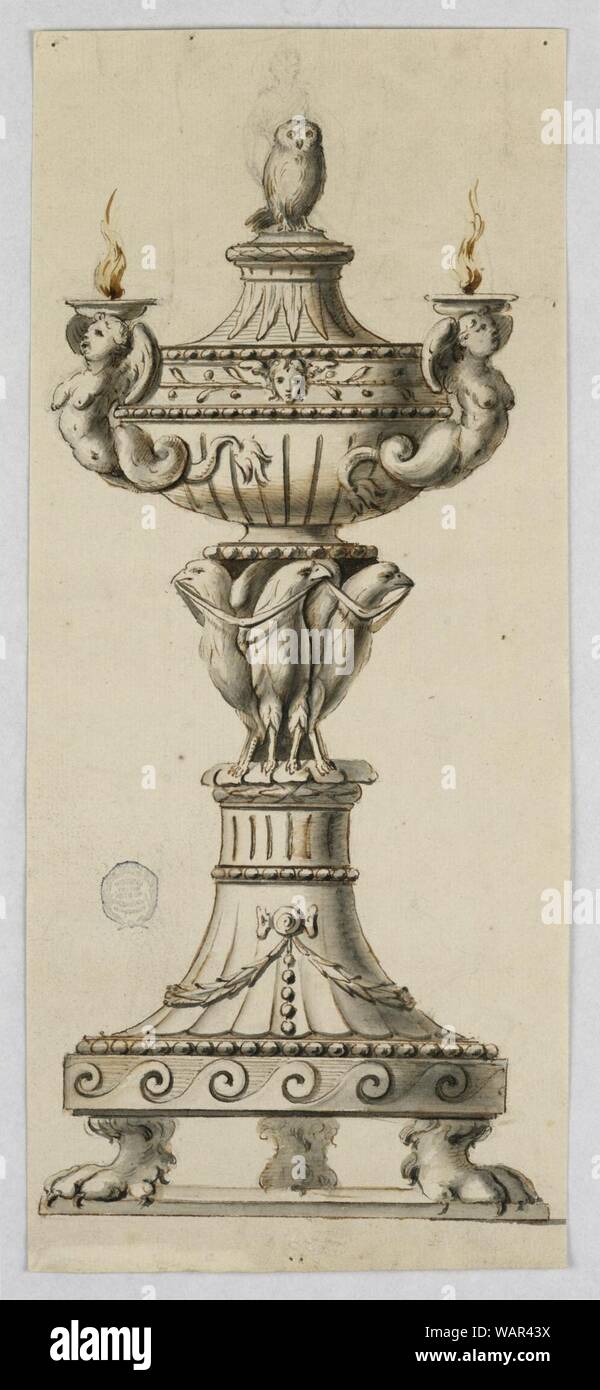 Drawing, Design for a Candlestick, late 18th century Stock Photo - Alamy