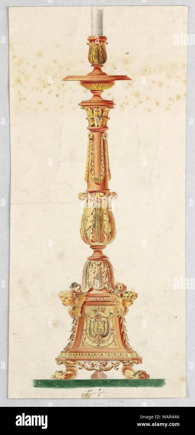 Drawing, Design for a Candlestick, mid- 19th century Stock Photo - Alamy