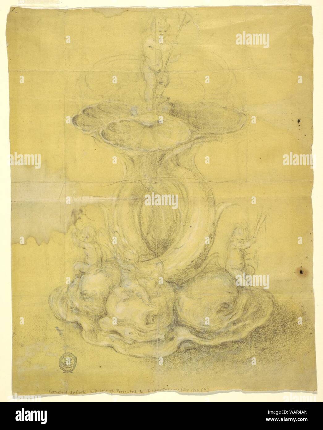 Drawing, Design for a Centerpiece, 1630–60 Stock Photo - Alamy