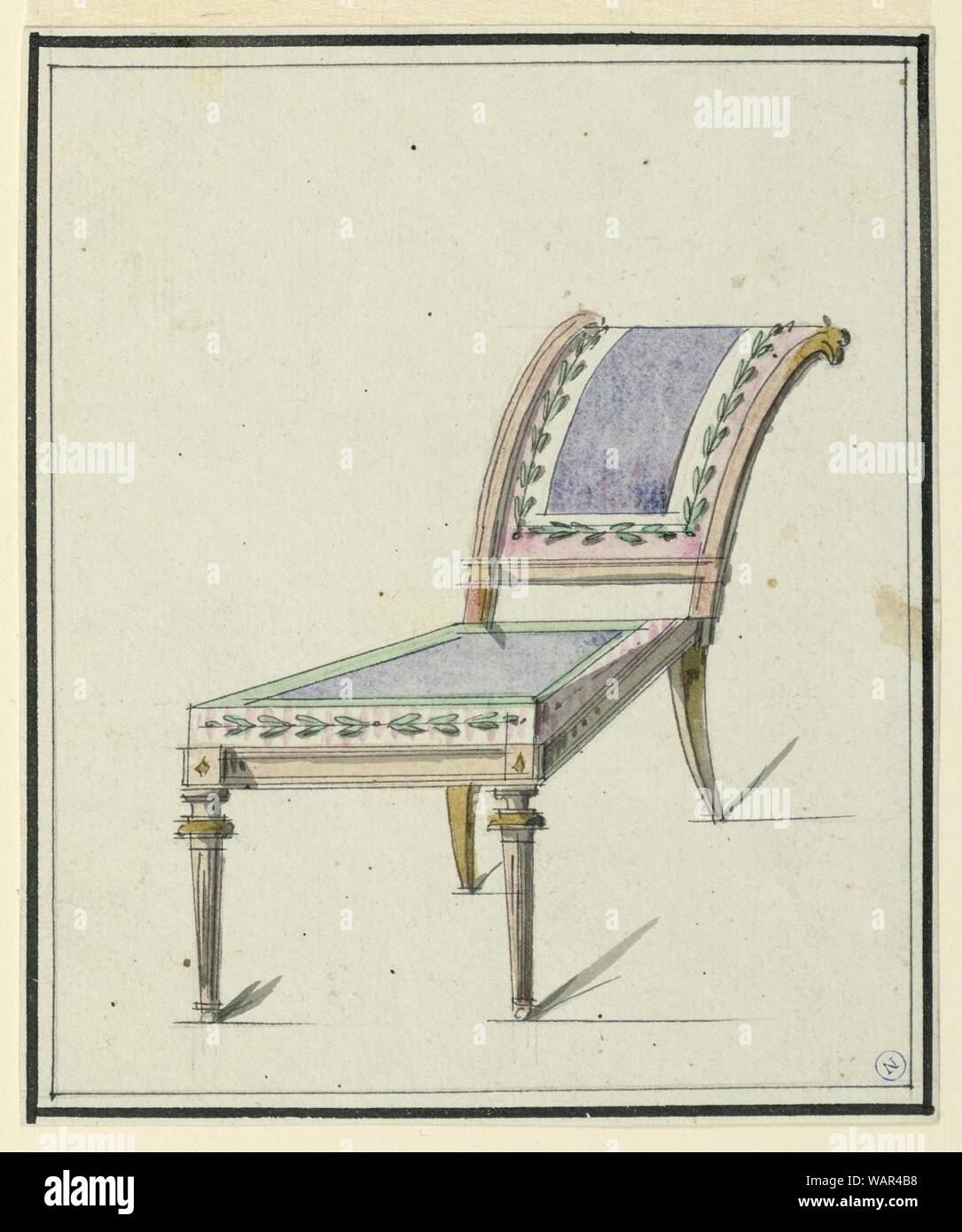Drawing, Design for a Chair, 1790 Stock Photo - Alamy