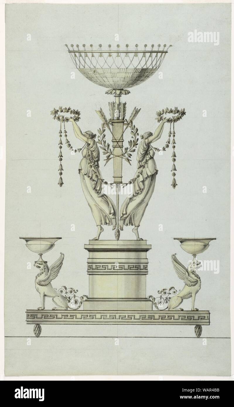 Drawing, Design for a Centerpiece, 1820–40 Stock Photo - Alamy