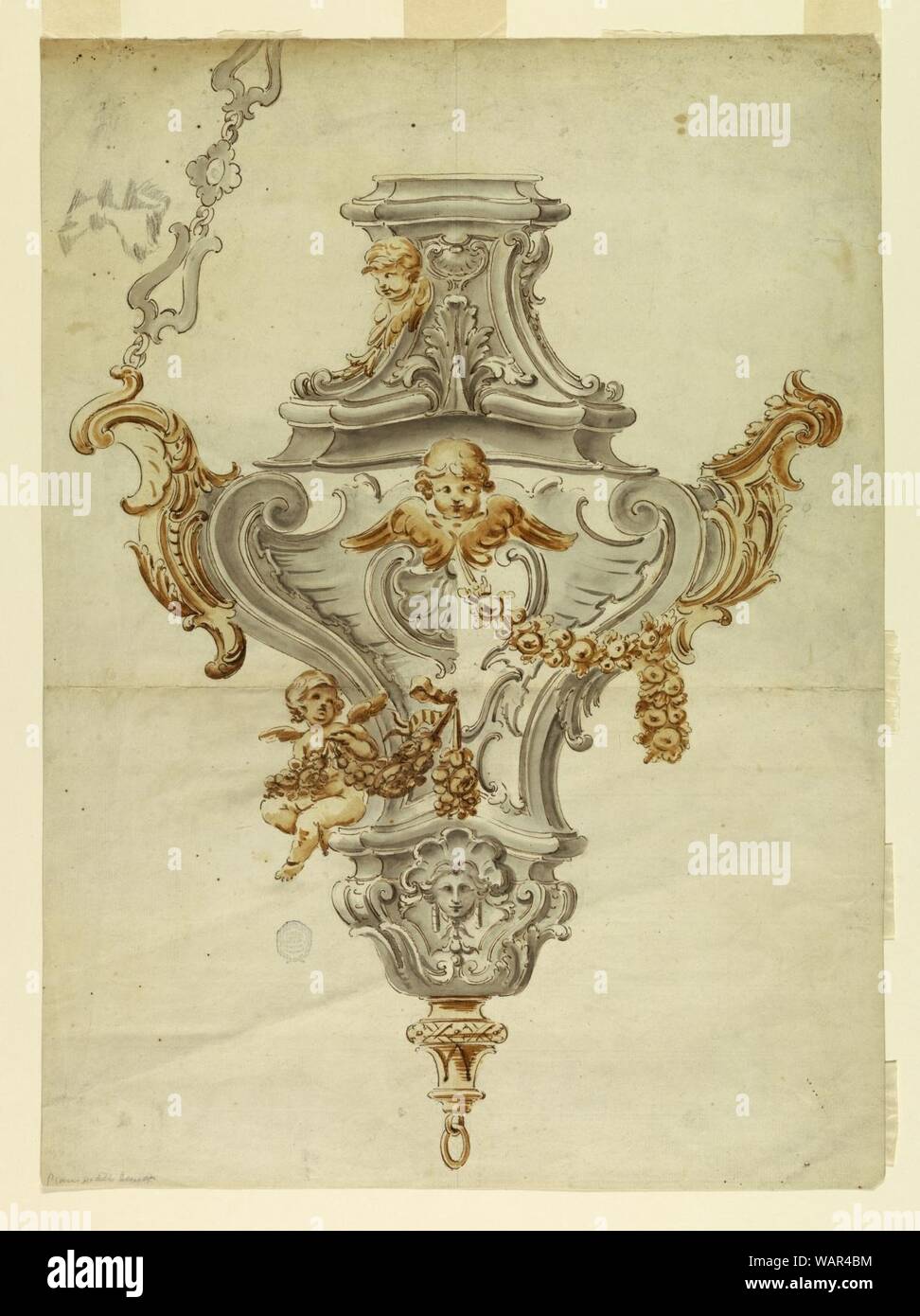 Drawing, Design for a Censer, early 18th century Stock Photo - Alamy