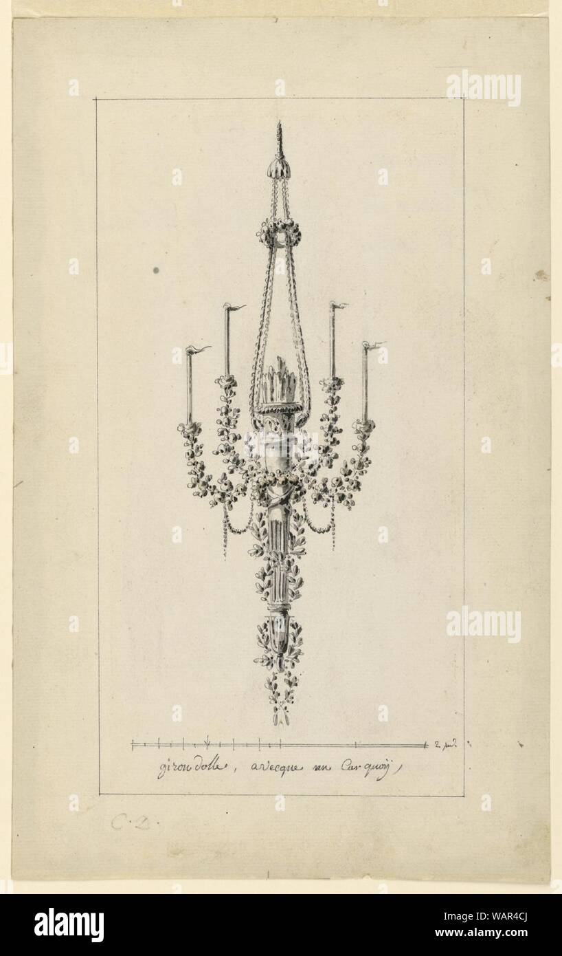 Drawing, Design for a Chandelier, 1780 Stock Photo - Alamy