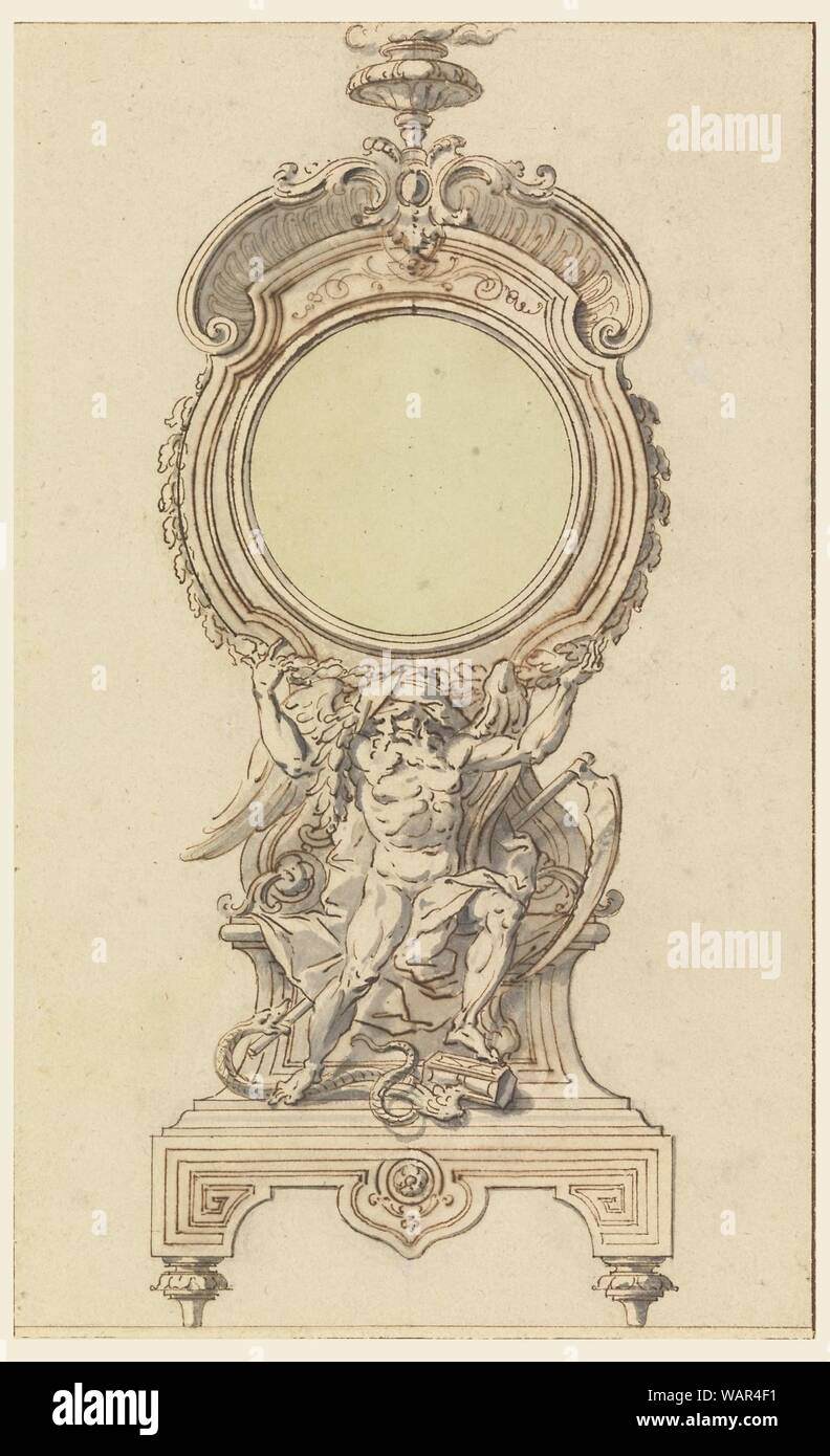 Drawing, Design for a Clock Case, ca. 1715 Stock Photo - Alamy