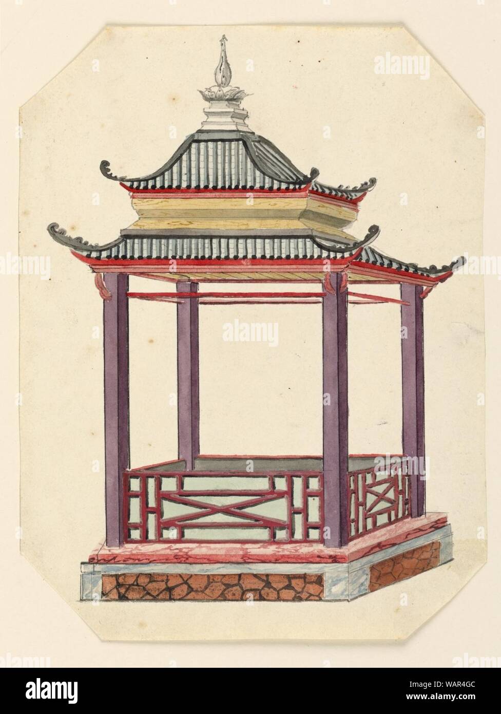 Drawing, Design for a Chinese Pavilion, 1815–22 Stock Photo - Alamy