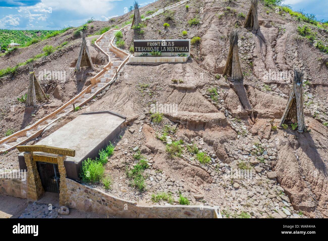 Geronimo's jail. A cave on a hill or small mountain was used to ...
