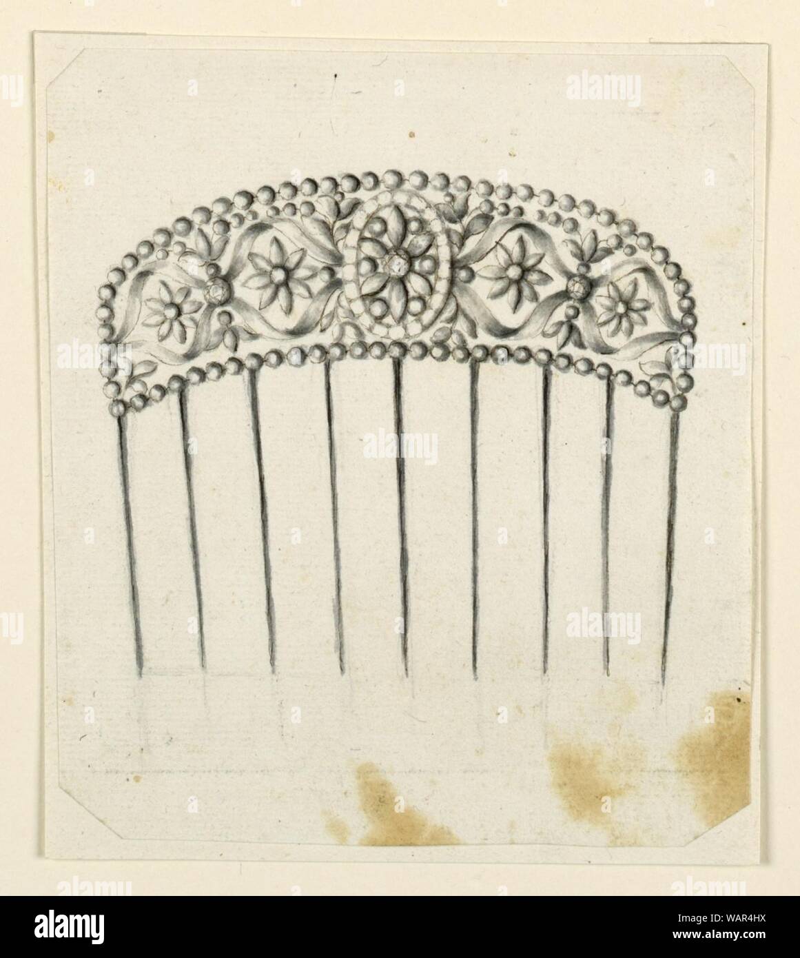 Drawing, Design for a Comb, 1820–30 Stock Photo - Alamy