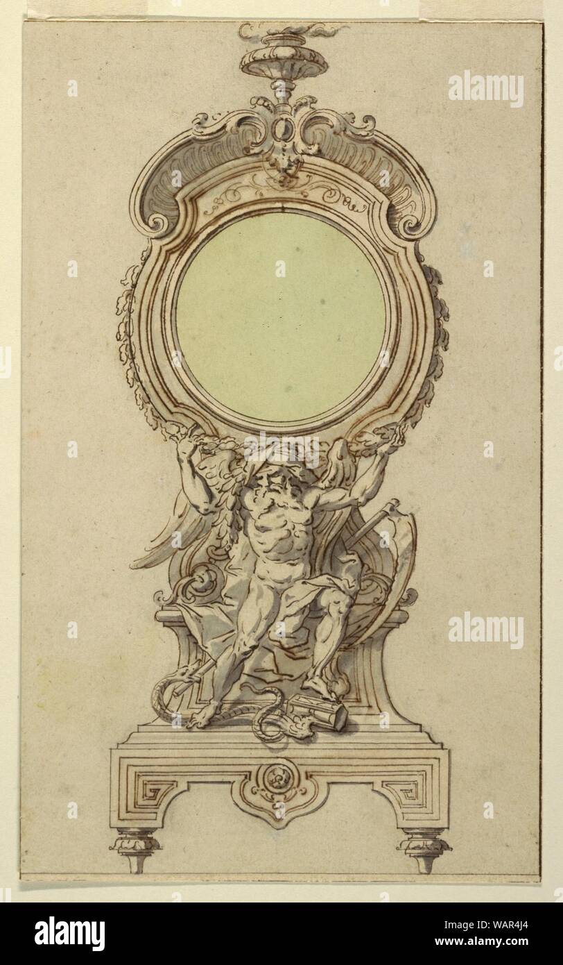 Drawing, Design for a Clock Case, ca. 1715 Stock Photo - Alamy