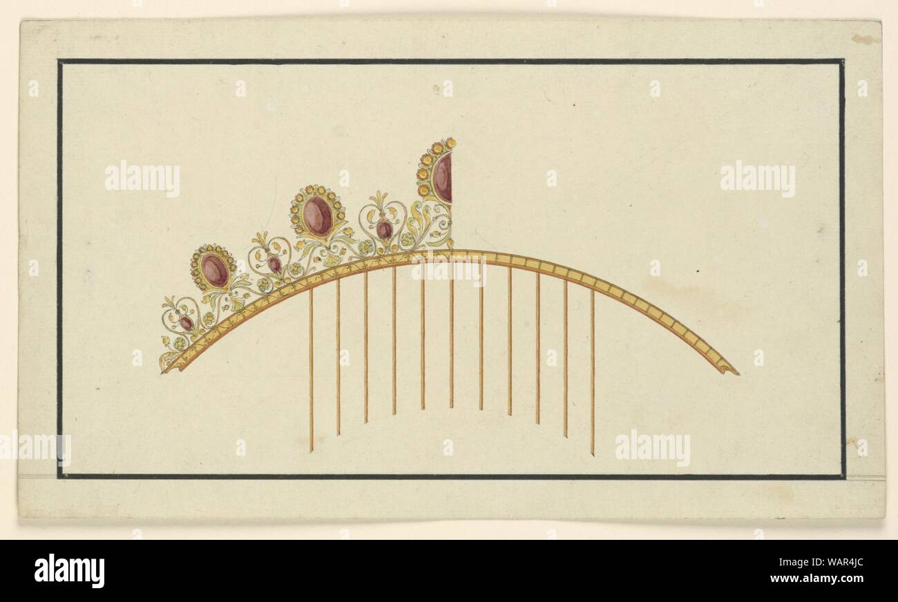Drawing, Design for a comb, 1825–30 Stock Photo - Alamy