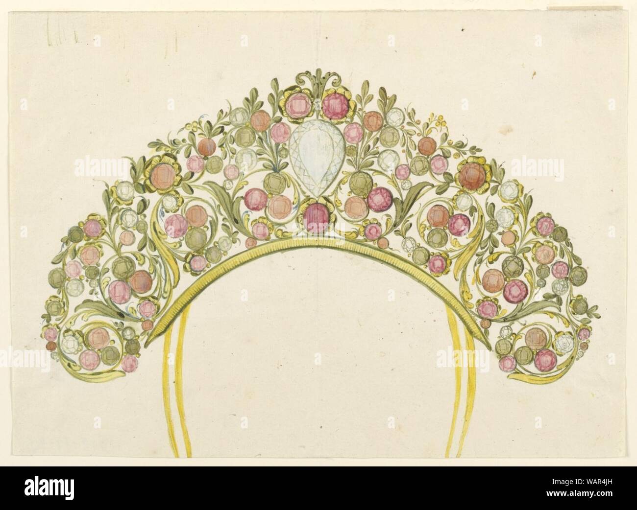Drawing, Design for a comb, 1825–50 Stock Photo - Alamy