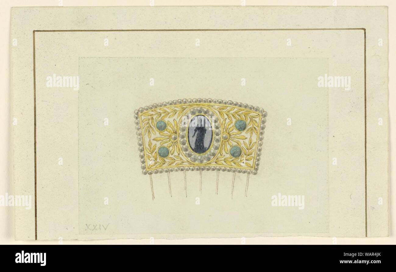 Drawing, Design for a comb, 1800–1825 Stock Photo - Alamy