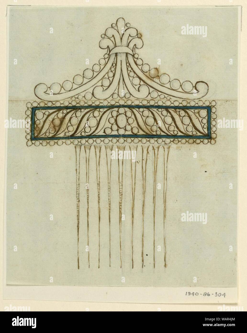 Drawing, Design for a comb, 1810–15 Stock Photo - Alamy