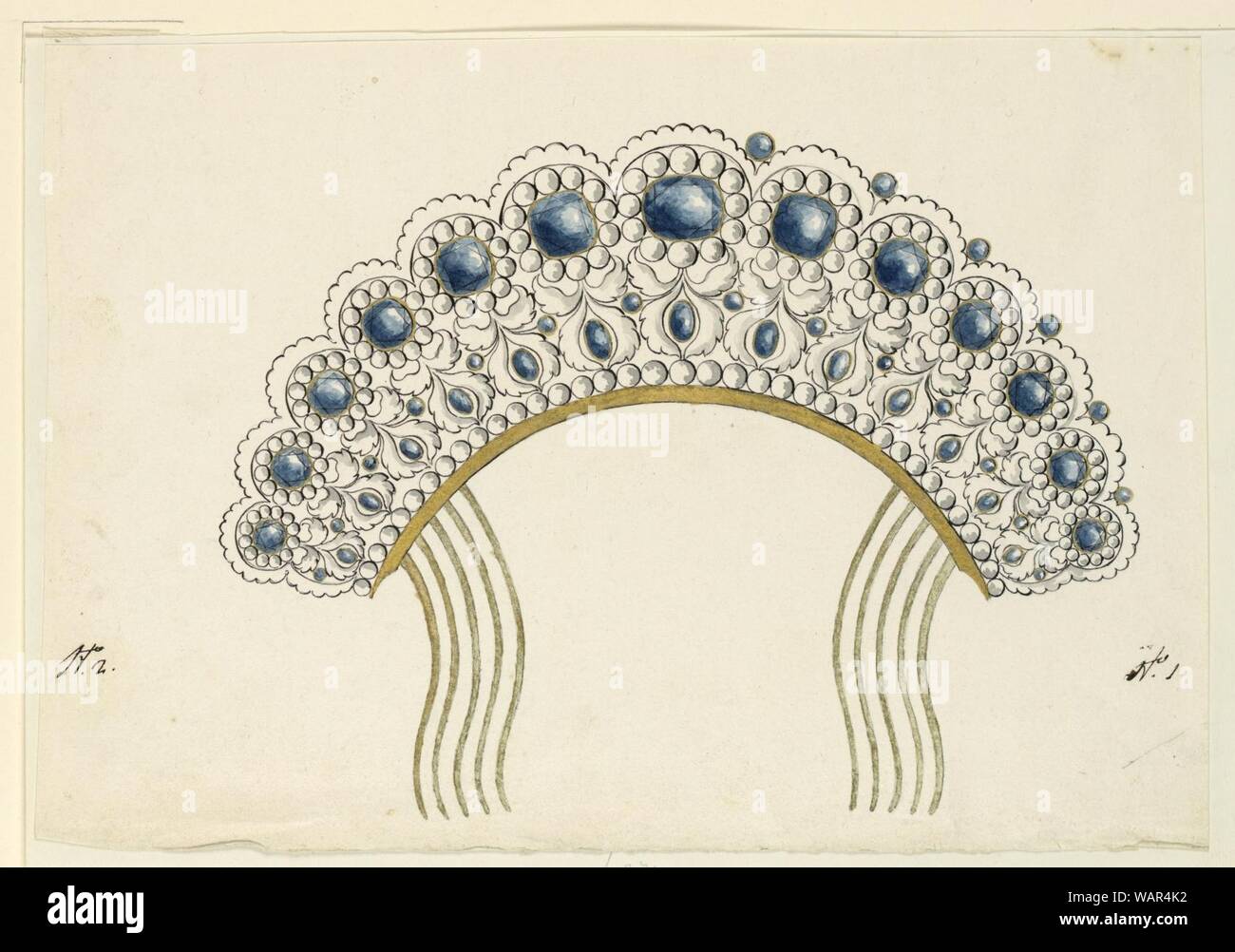 Drawing, Design for a comb, 1800–1840 Stock Photo - Alamy
