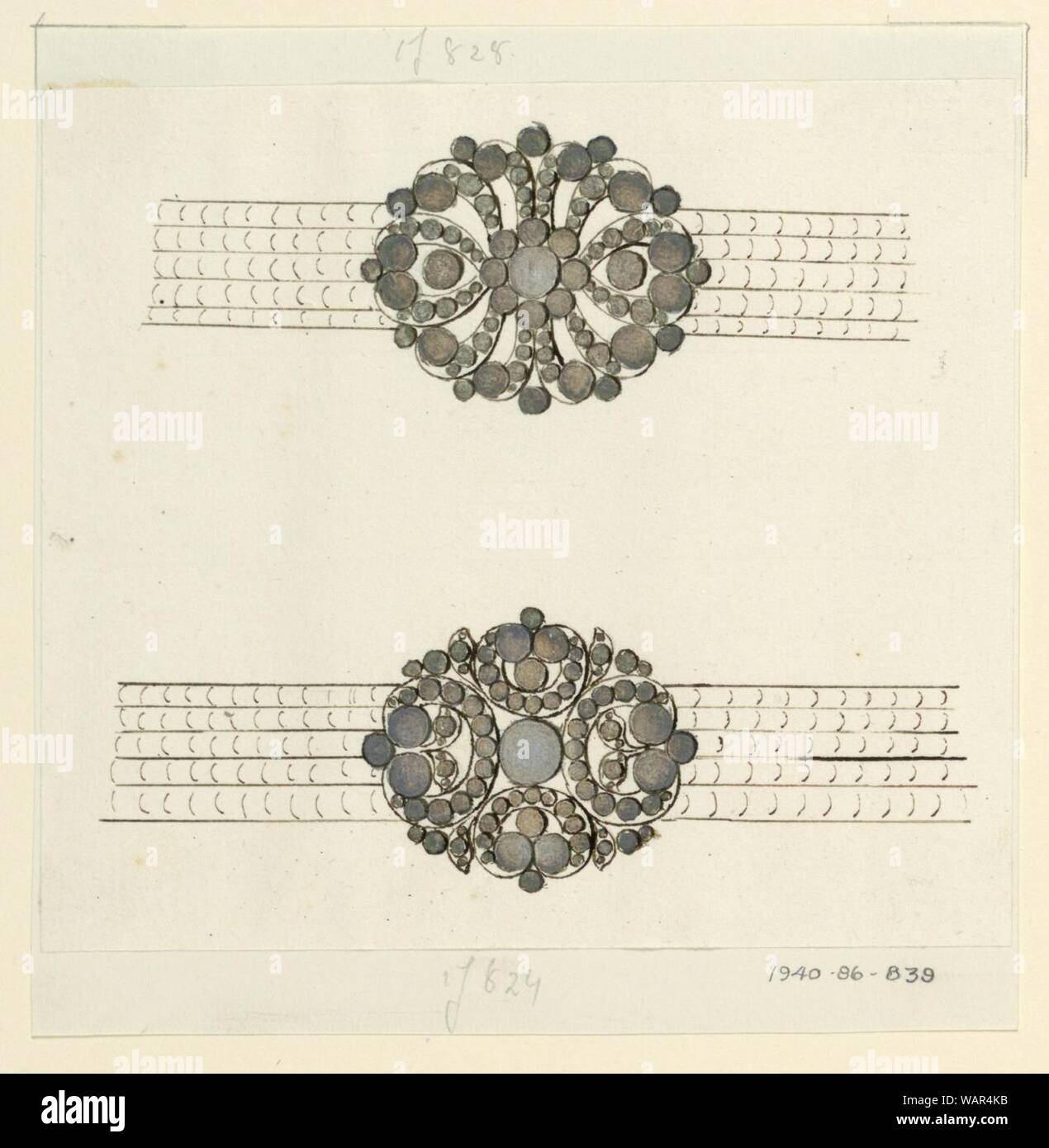 Drawing, Design for a comb, 1815–20 Stock Photo - Alamy
