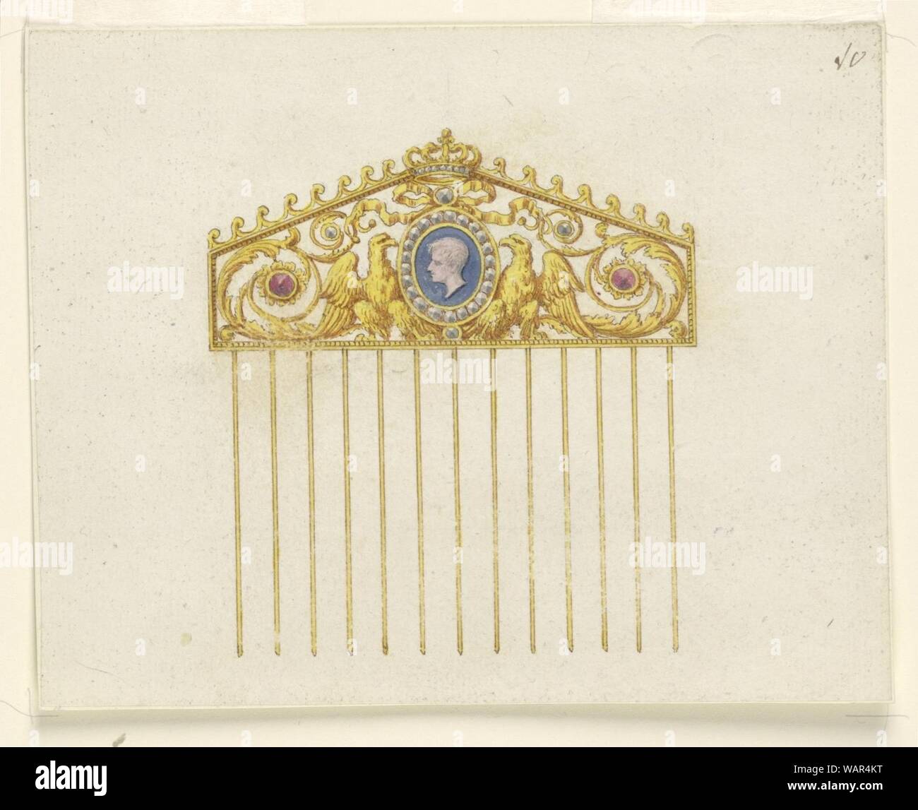 Drawing, Design for a comb, 1810–20 Stock Photo - Alamy
