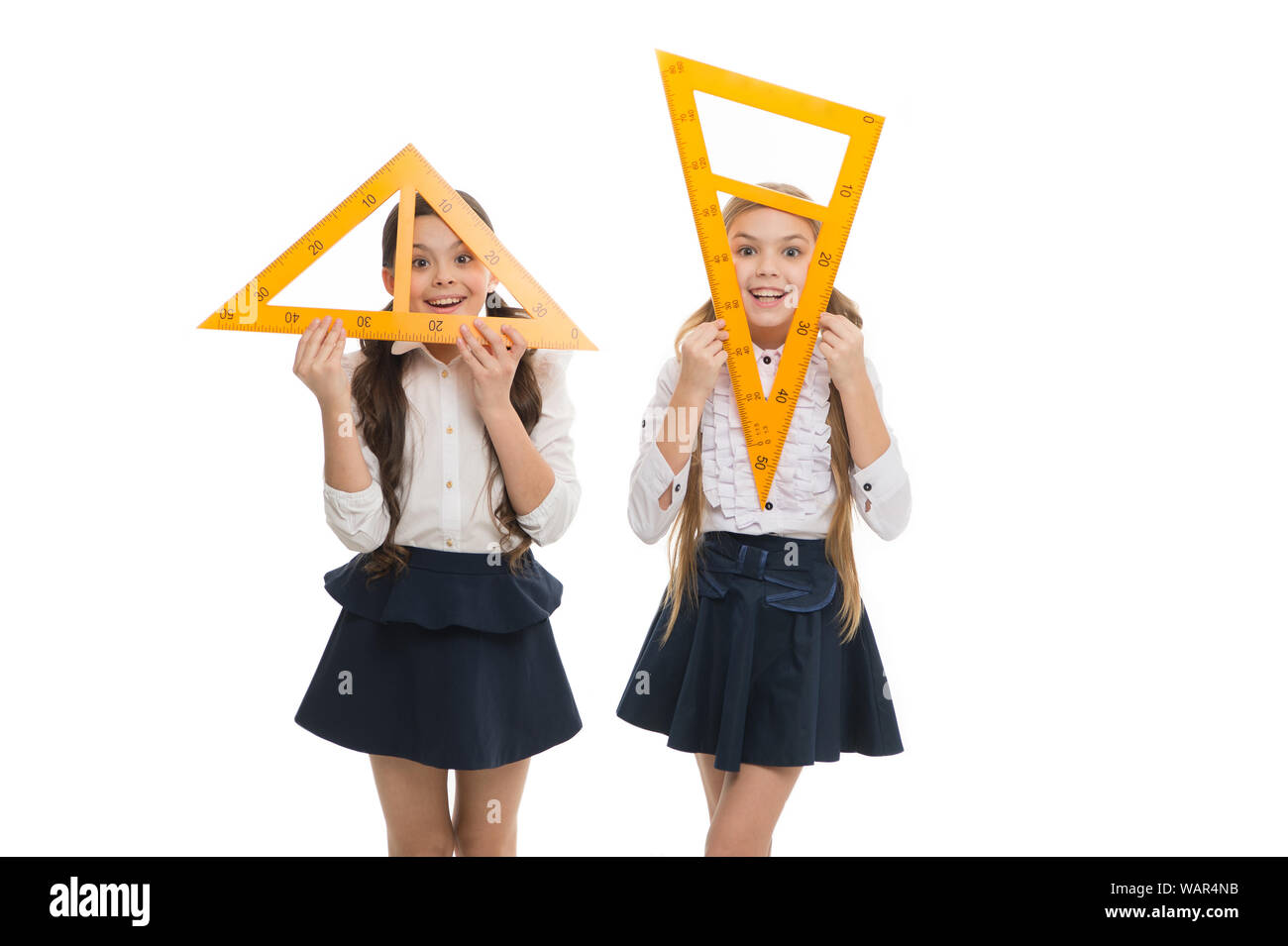 Girls with big rulers. Favorite school subject. Education and school ...