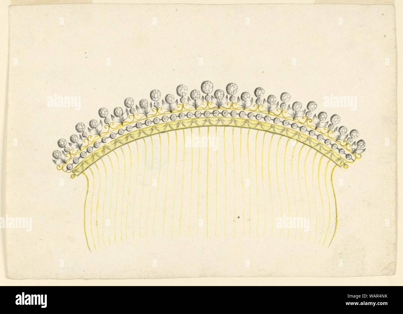 Drawing, Design for a Comb, ca. 1830 Stock Photo - Alamy