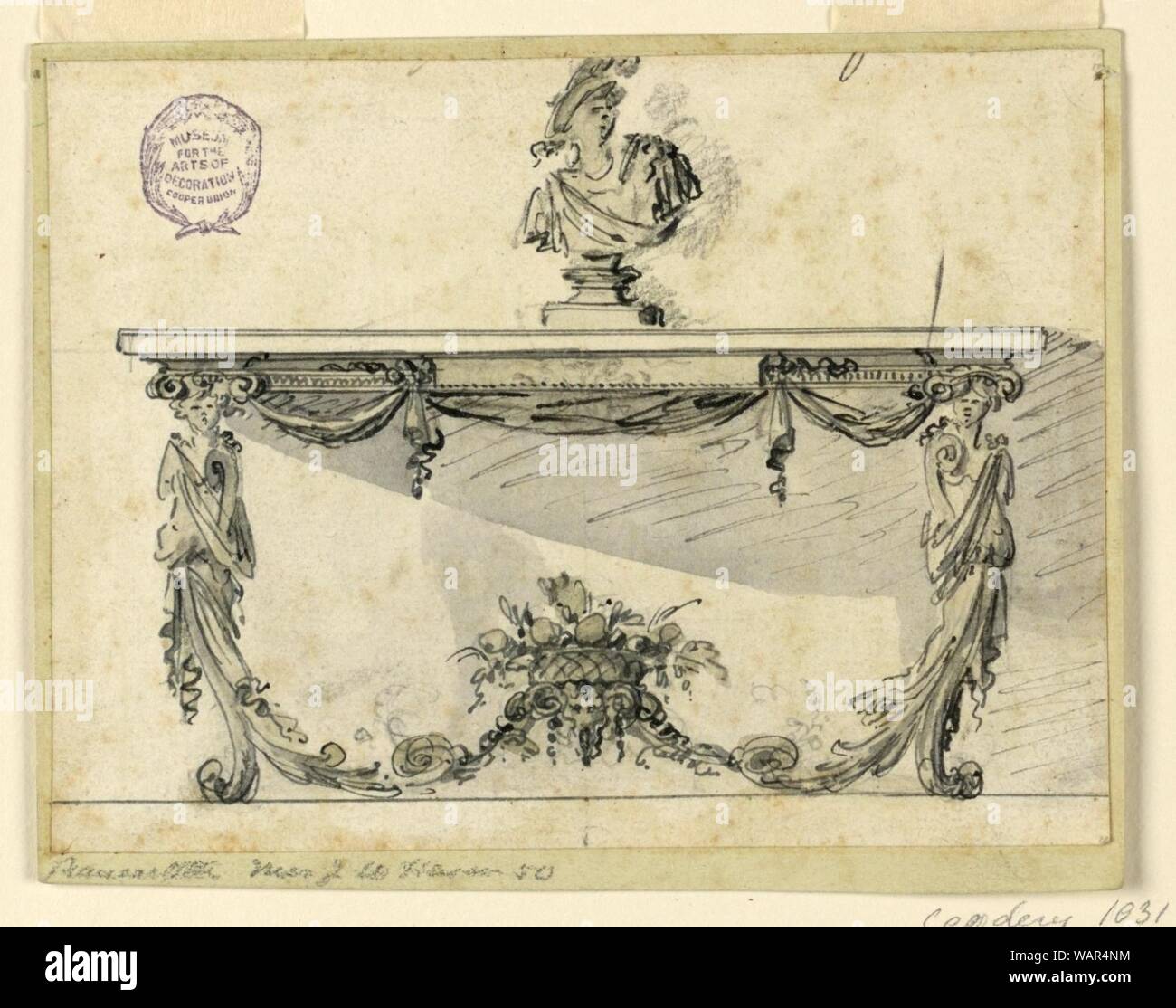 Drawing, Design for a Console Table, 18th–19th century Stock Photo - Alamy
