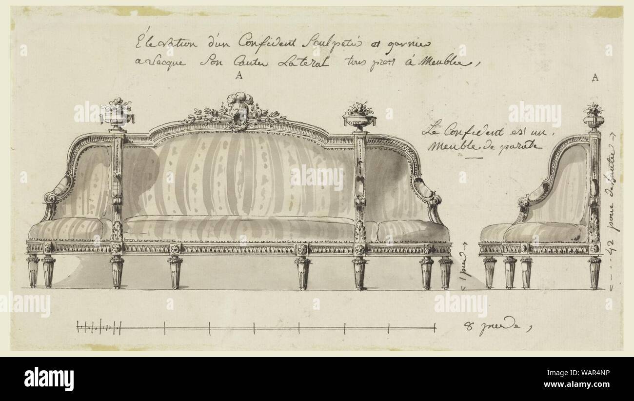 Drawing, Design for a Confident, ca. 1780 Stock Photo - Alamy