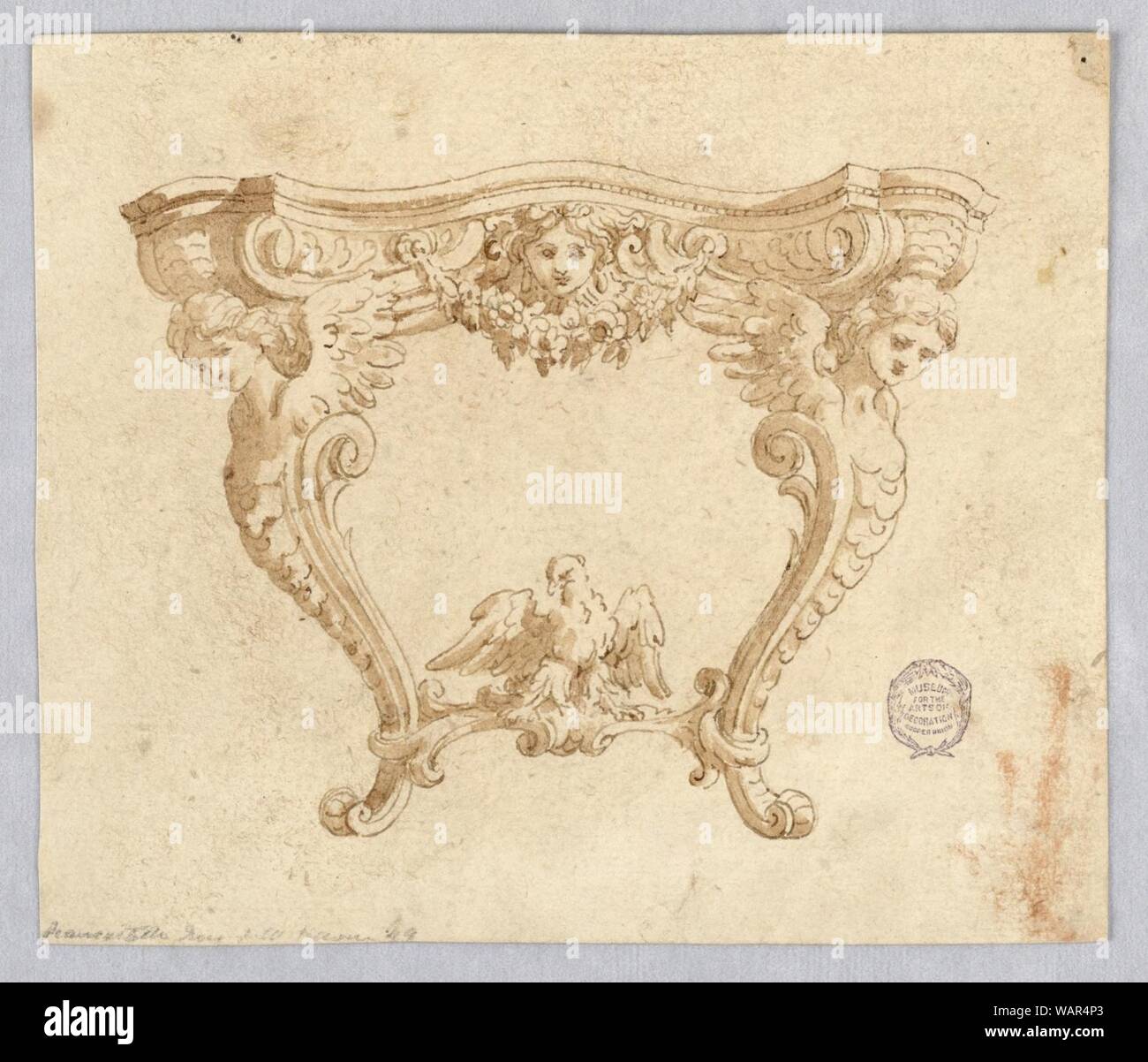 Drawing, Design for a Console Table, 18th–19th century Stock Photo - Alamy