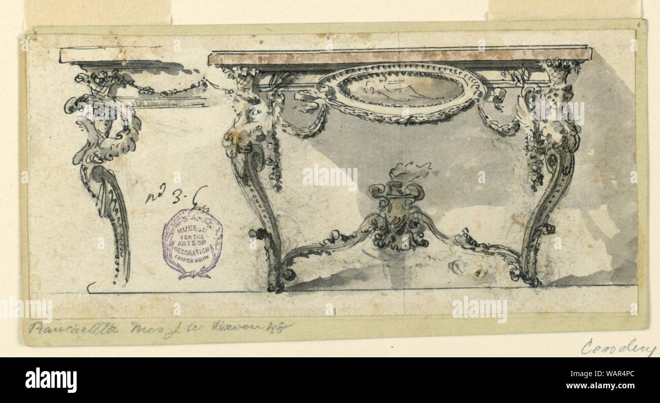 Drawing, Design for a Console Table, 18th–19th century Stock Photo - Alamy