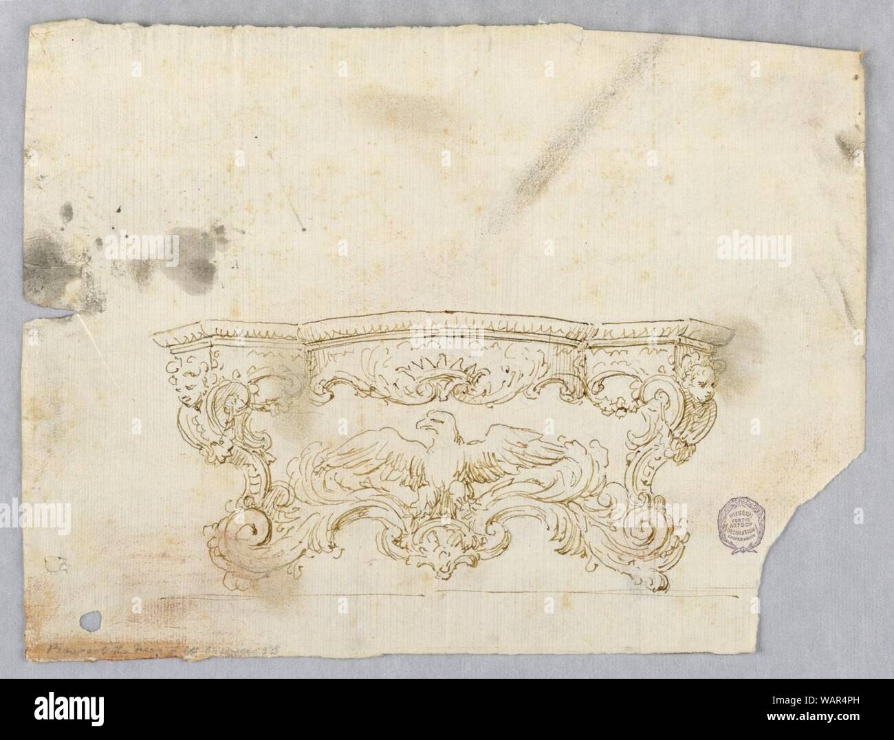 Drawing, Design for a Console Table, 1700–1750 Stock Photo - Alamy