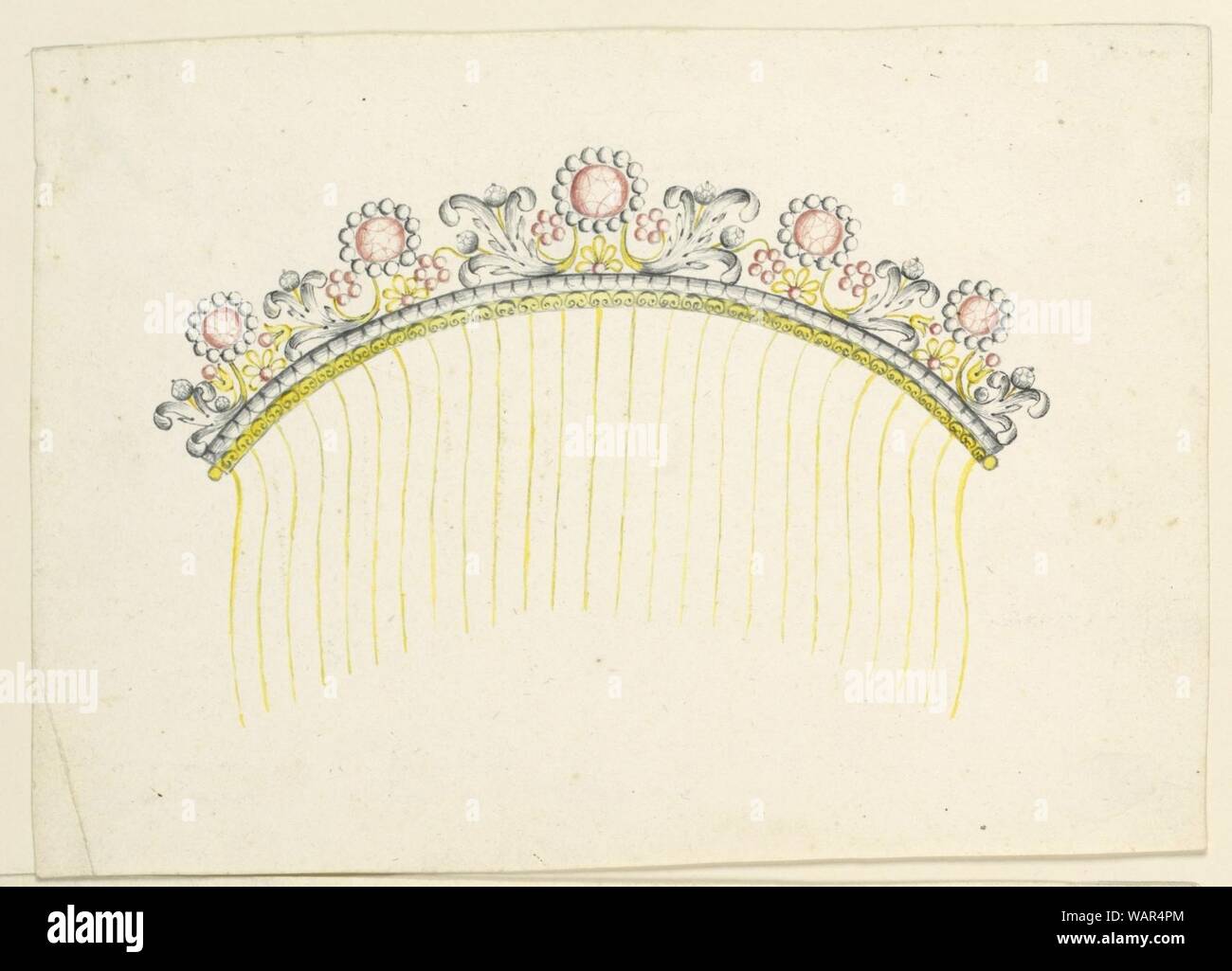 Drawing, Design for a Comb, ca. 1830 Stock Photo - Alamy