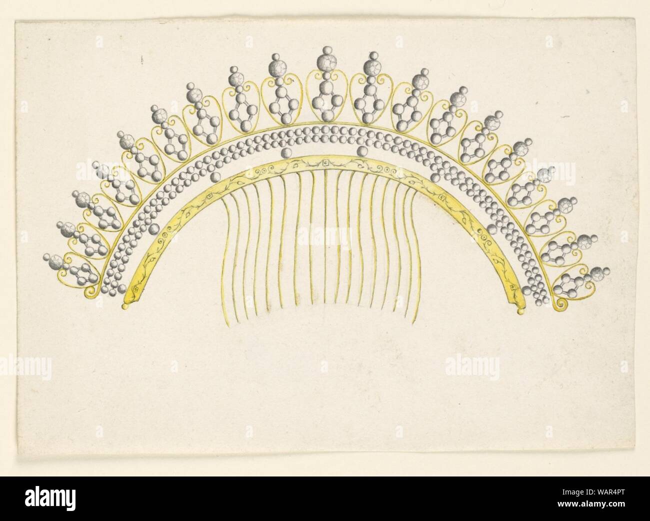 Drawing, Design for a Comb, ca. 1830 Stock Photo - Alamy