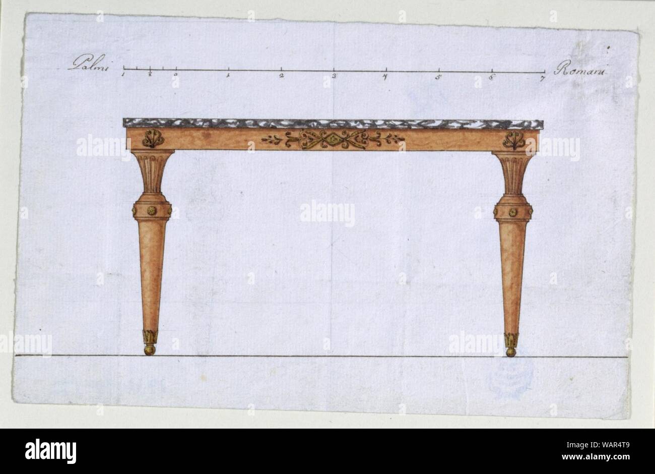 Drawing, Design for a Console Table, ca. 1830 Stock Photo - Alamy