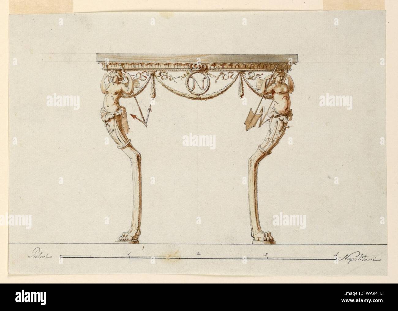 Drawing, Design for a Console Table, ca. 1810 Stock Photo - Alamy