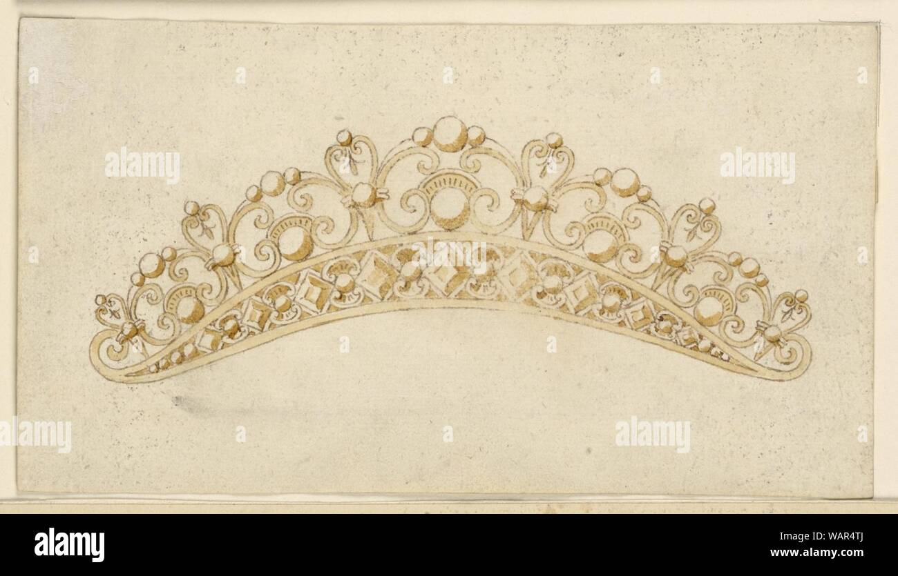 Drawing, Design for a coronet, 1800–1820 Stock Photo - Alamy
