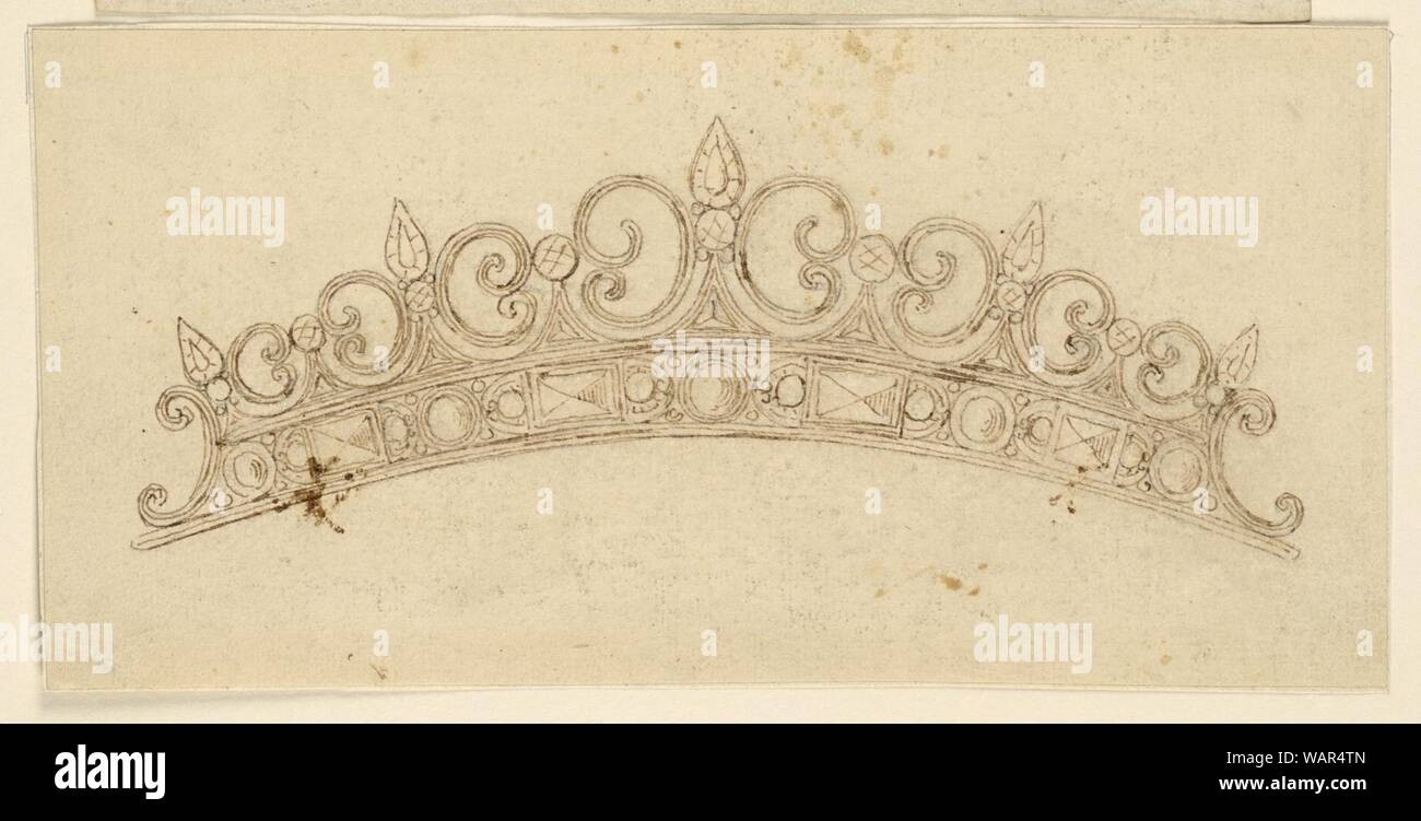 Drawing, Design for a coronet, 1800–1825 Stock Photo - Alamy
