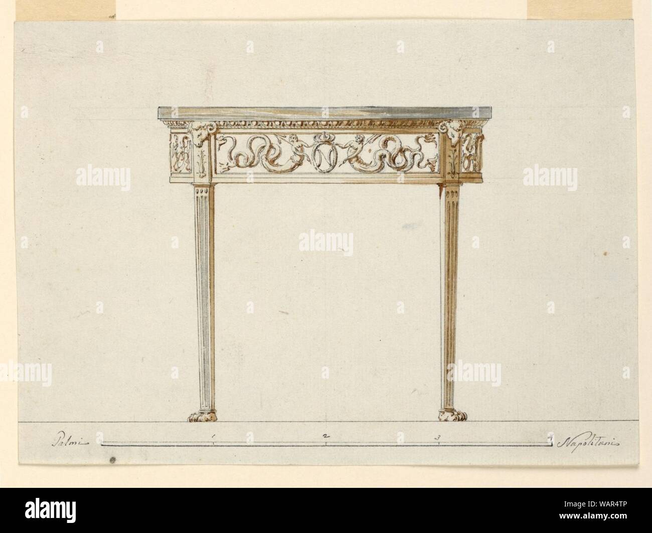 Drawing, Design for a Console Table, ca. 1810 Stock Photo - Alamy