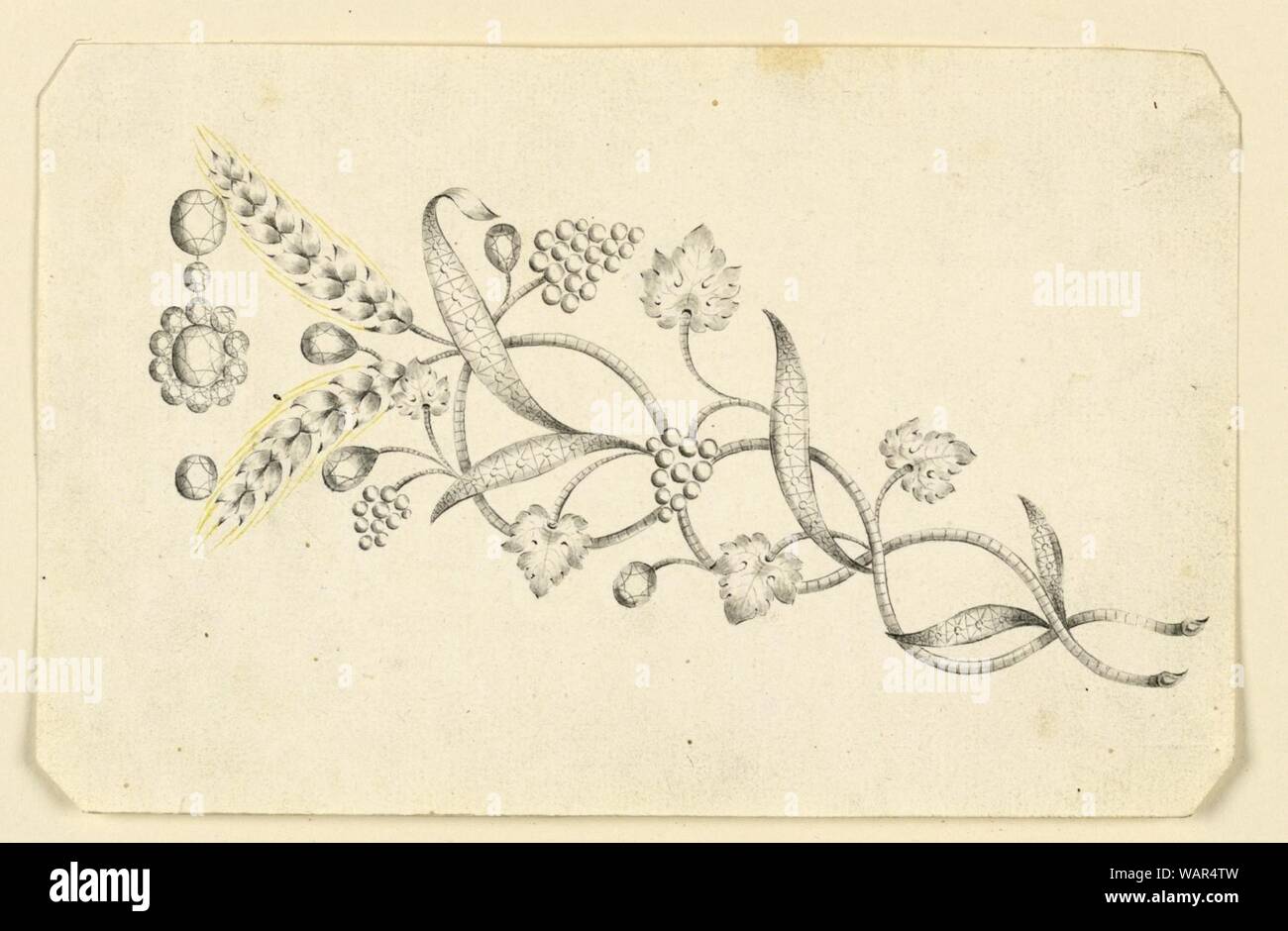 Drawing, Design for a Coronet, ca. 1820 Stock Photo - Alamy