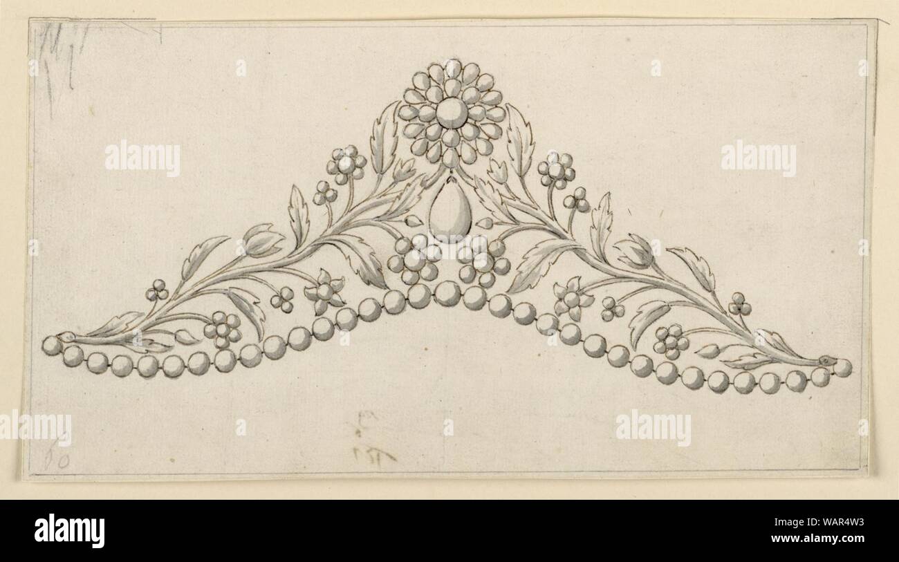Drawing, Design for a coronet, 1850–75 Stock Photo - Alamy