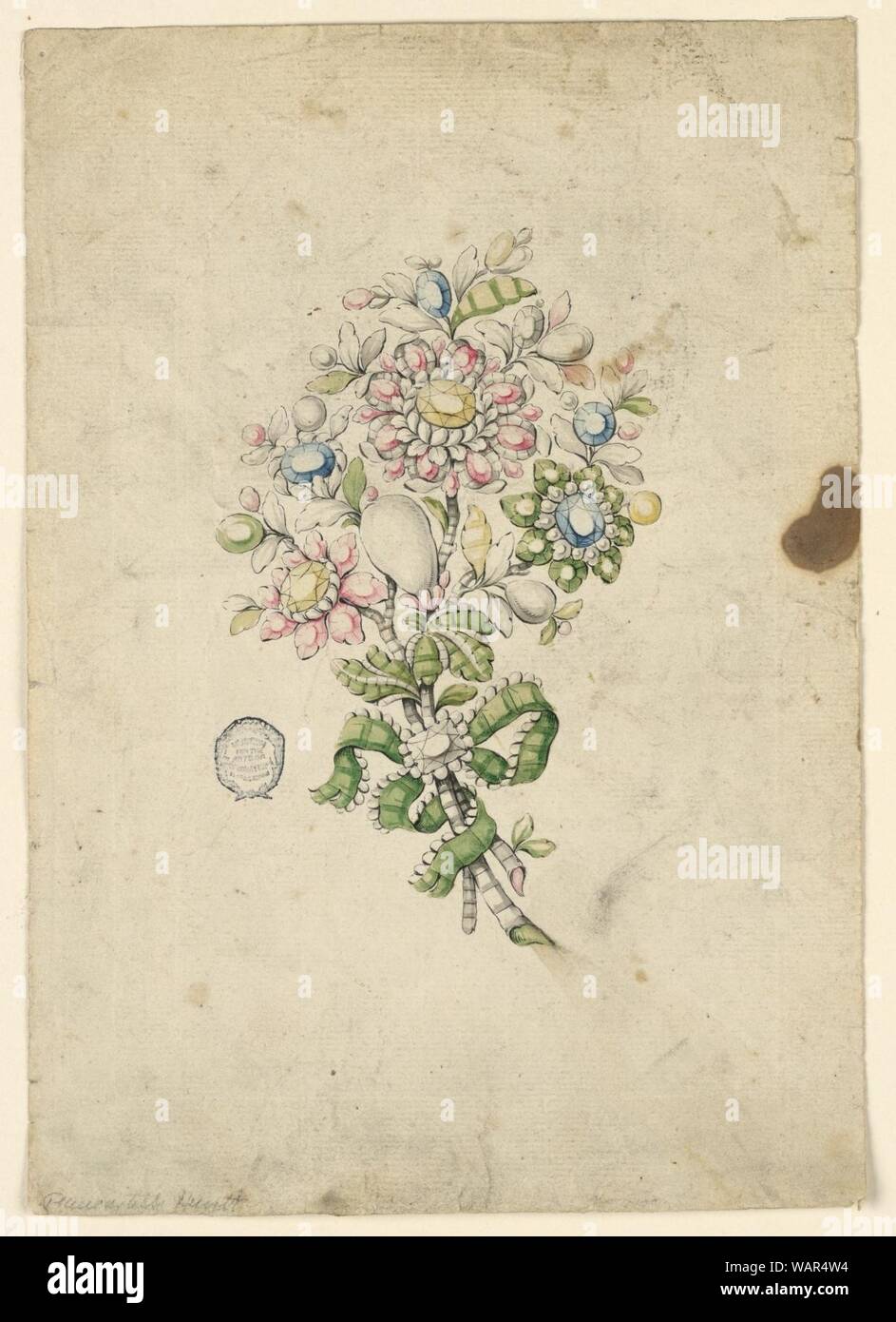 Drawing, Design for a Corsage, 1825–50 Stock Photo - Alamy