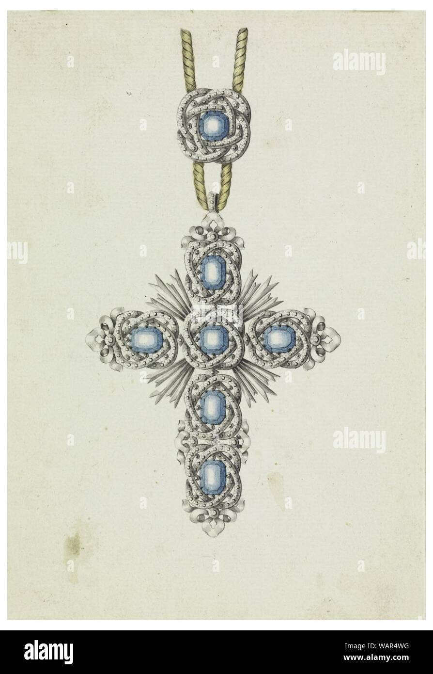 Drawing, Design for a Cross Pendant, late 18th century Stock Photo - Alamy