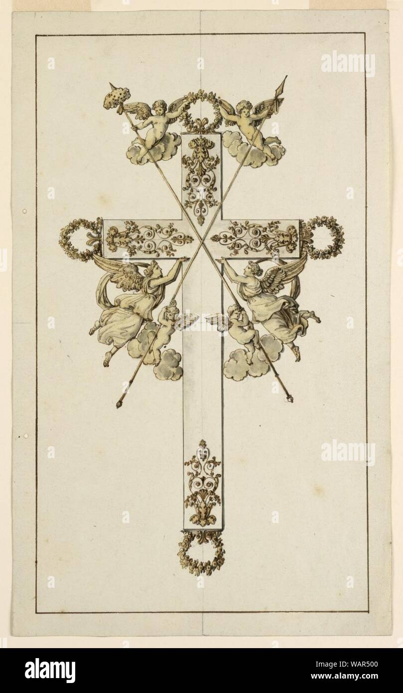 Drawing, Design for a Cross, ca. 1820 Stock Photo - Alamy