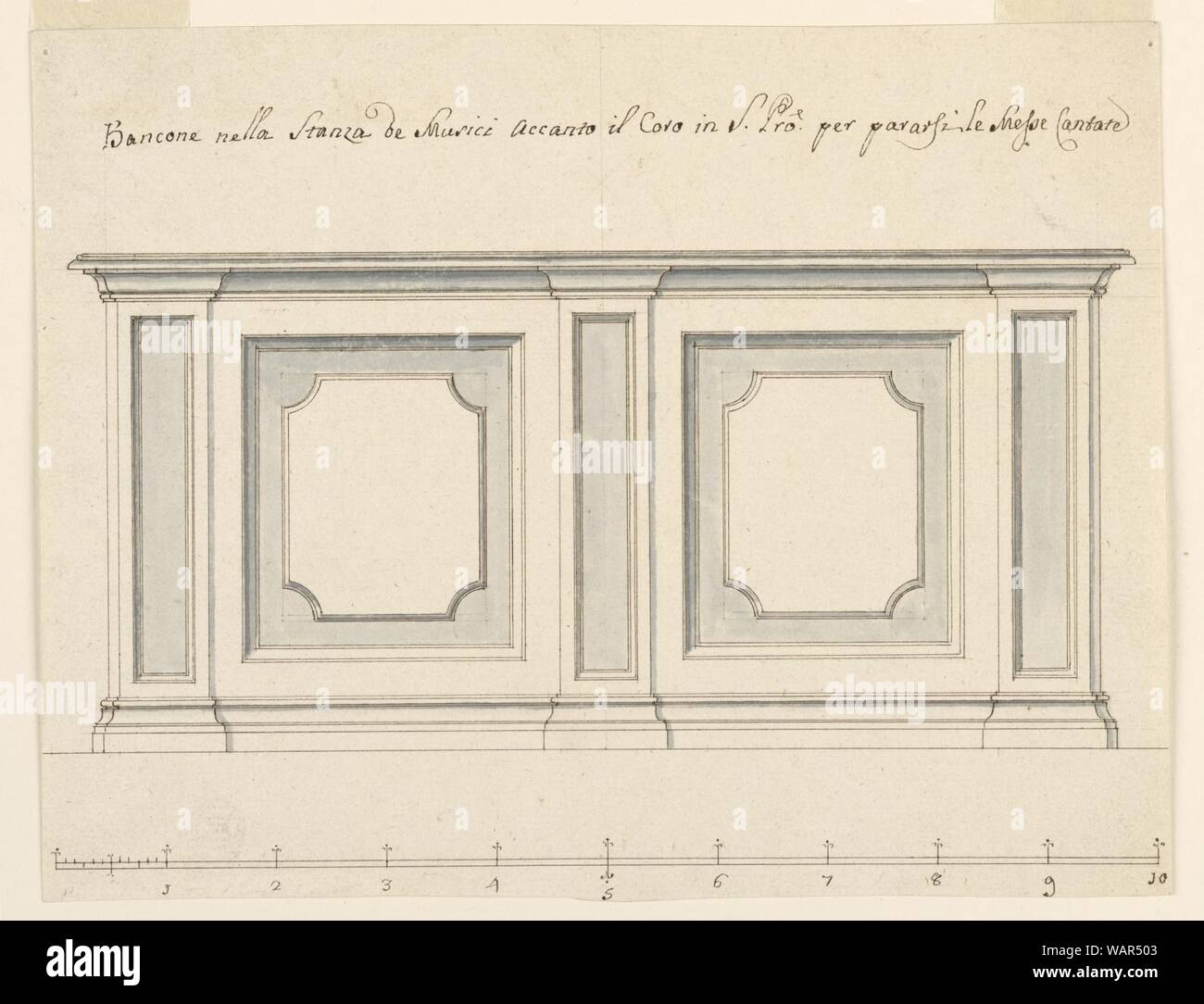 Drawing, Design for a Dado, 18th–19th century Stock Photo - Alamy