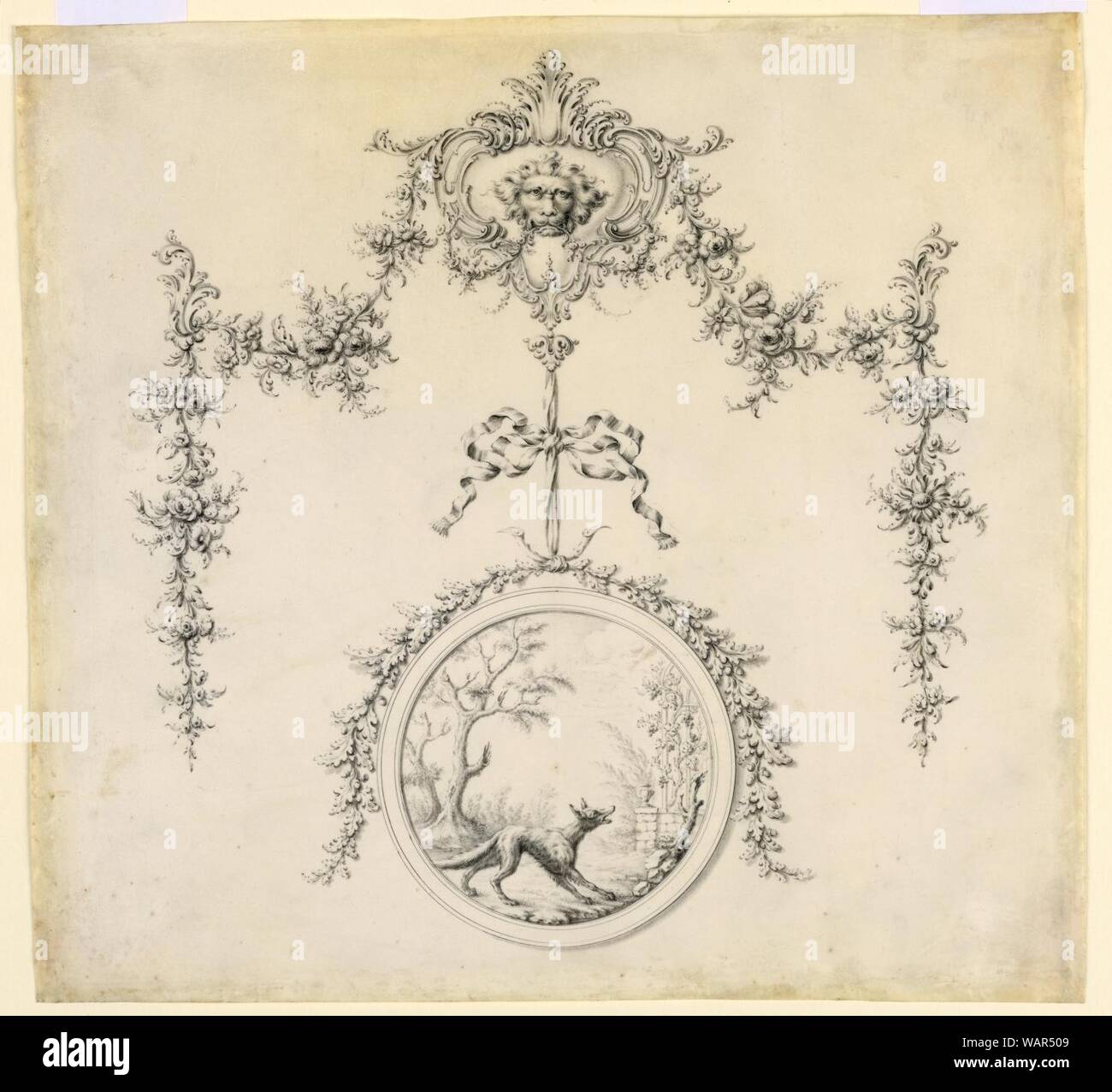 Drawing, Design for a Decorative Swag, 1770–75 Stock Photo - Alamy