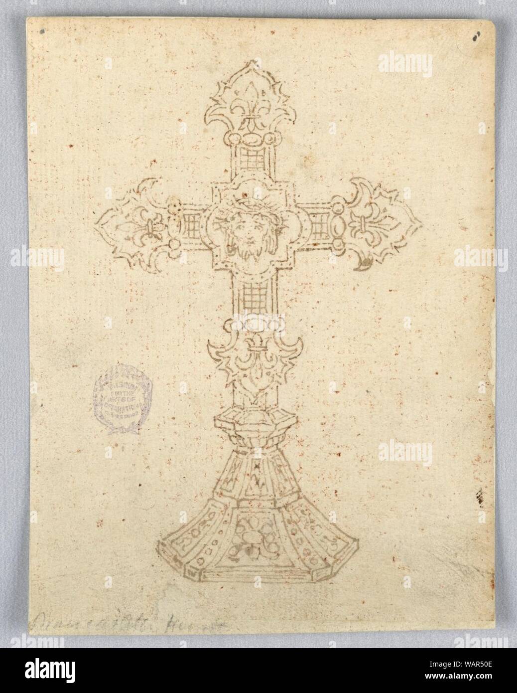 Drawing, Design for a Crucifix, 17th–19th century Stock Photo - Alamy