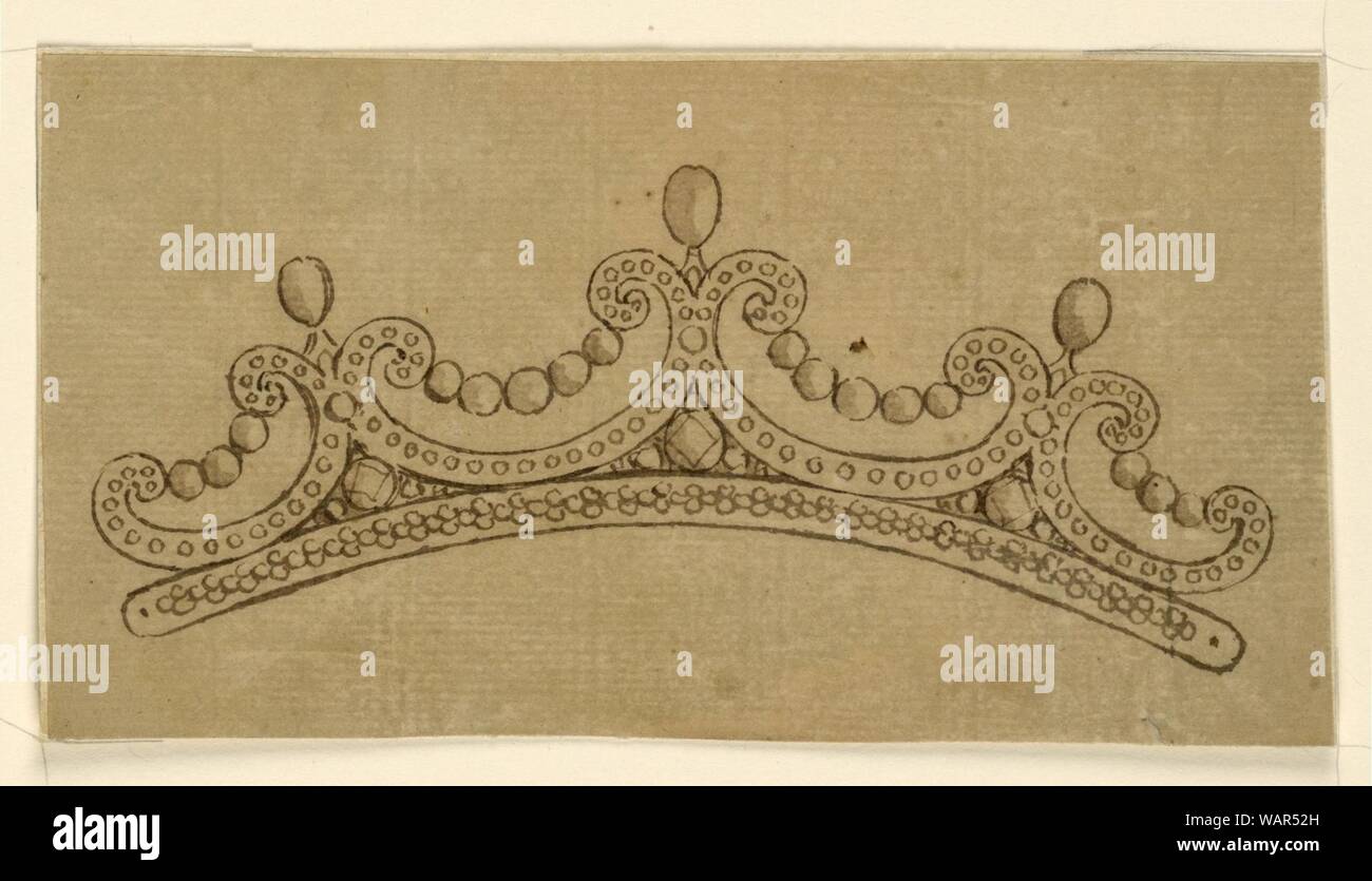 Drawing, Design for a Diadem, early 19th century Stock Photo - Alamy